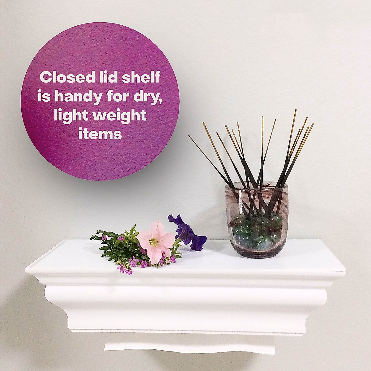 HealthyShelf White ABS Plastic MultiFold Paper Towel Dispenser - Wall Mount Shelf - Handy Multi-Use Decorative Shelf Dispenser for Bath, Kitchen, Laundry Room