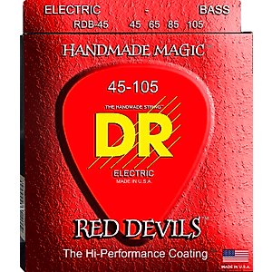 DR Strings Red Devils - Extra-Life Red Coated Bass 45-105