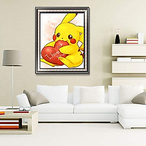 5D Diy Diamond Painting Cartoon 12x16 inch Round Drill Rhinestone Embroidery for Wall Decoration