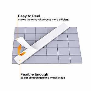 Aain AA024 1/2oz Adhesive Stick On Wheel Weights, Tire Weights For Wheel Balancing 48Strips/Box, Gray,288pcs Tape Made in US, Grey, 1/2oz(0.5oz)