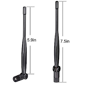 Eightwood 2.4GHz 5GHz 5.8GHz Dual Band WiFi Antenna 5dBi RP-SMA Antenna (2-Pack) for PC Desktop, WiFi Router, PCIe Network Card, USB Adapter, Wireless Range Extender, IP Camera