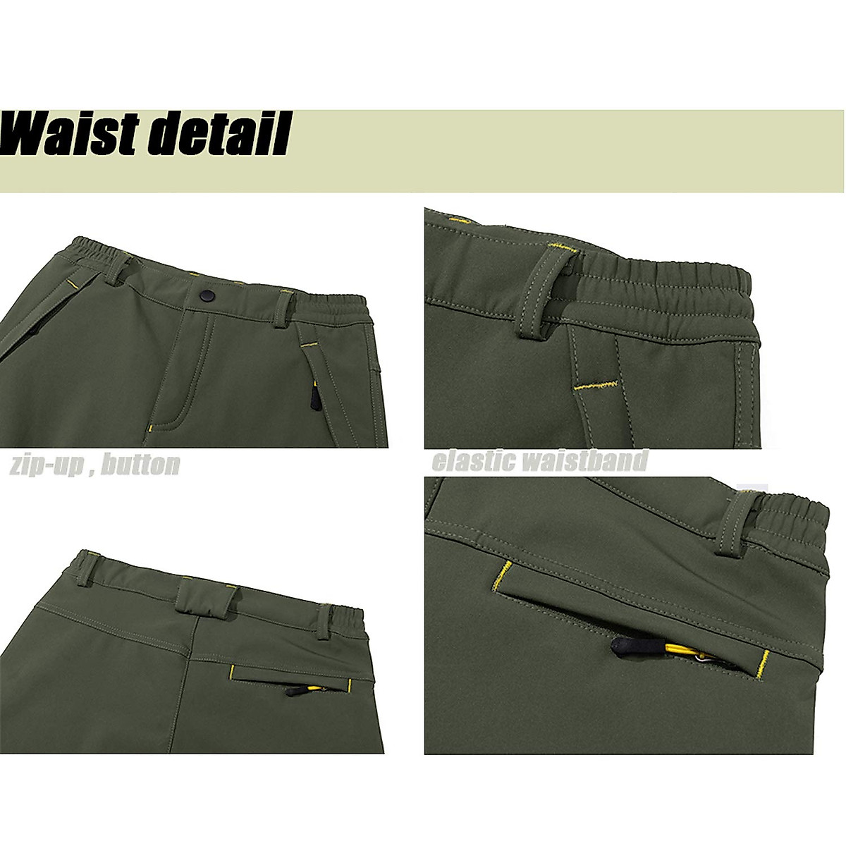 TACVASEN Mens Snow Pants Snowboard Pants Winter Pants Waterproof Pants Ski Pants Outdoor Pants Fleece Pants Skiing Pants