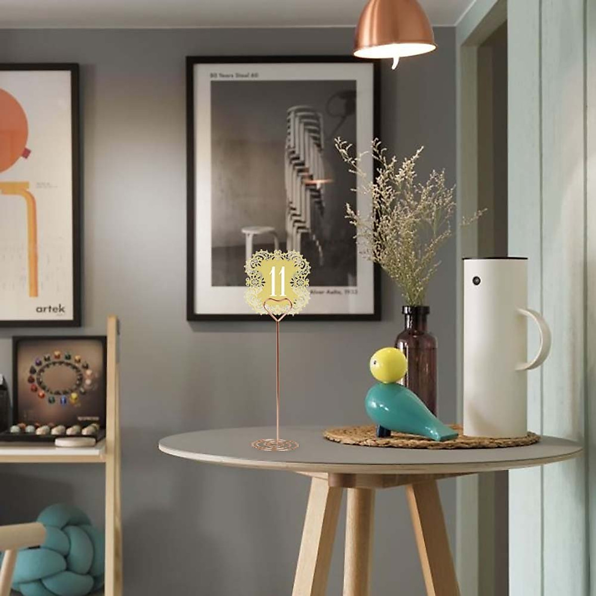 10pcs Table Number Holder Gold Wedding Place Card Holder, Picture Photo Holders 8.6 Inch Tall - Note Menu Memo Clips for Party Gatherings