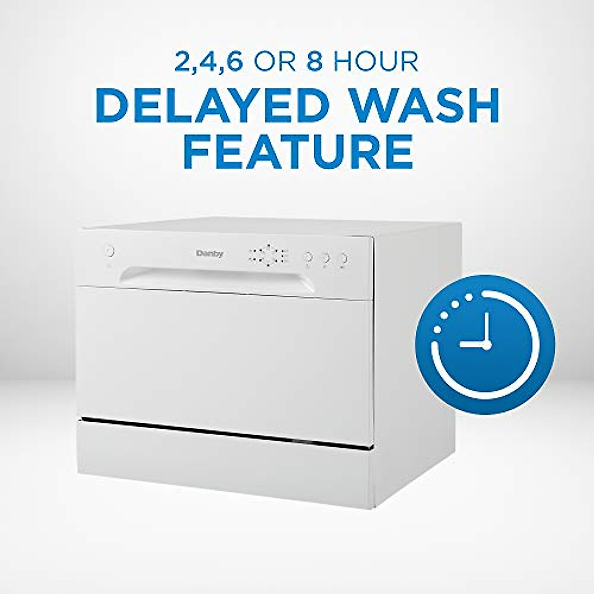 Danby DDW621WDB Countertop Dishwasher with 6 Place Settings, 6 Wash Cycles and Silverware Basket, Energy Star-Rated with Low Water Consumption and Quiet Operation