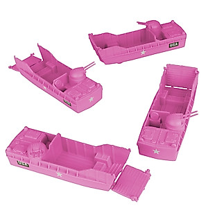 BMC Classic Marx Landing Craft - 4pc Pink Plastic Army Men Boat Vehicles