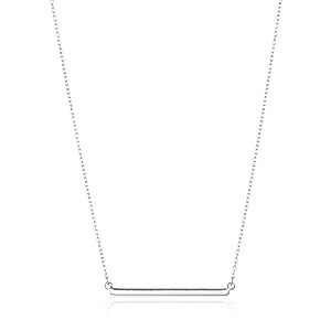 Amazon Essentials womens Sterling Silver Horizontal Bar Necklace, 18" (previously Amazon Collection)