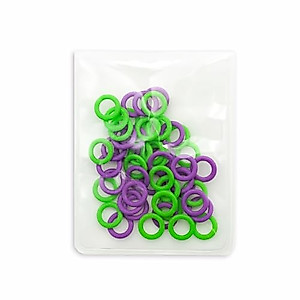 Clover Soft Stitch Ring Markers, Multicoloured, 5" Height, 2.6" Length, 0.2" Width