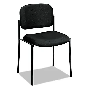 HON Scatter Armless Stacking Guest Chair, Black