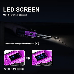 [2022 Newest] Metal Detector, LED Display Metal Detector Pinpointer, Handheld Pin Pointer Metal Detector, IP68 Full-Waterproof Underwater, Treasure Hunting Tool for Kids, Adults (HS-11 Purple)