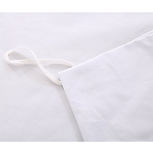 Colourful Snail 100-Percent Cotton Duvet Cover Set, Hidden Zipper Closure, Ultra Soft, Durable and Fade Resistant, Queen/Full, White