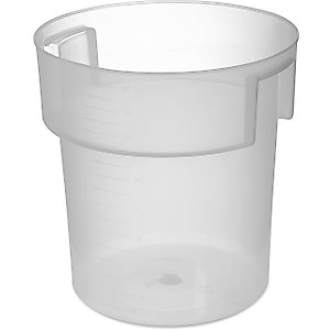 Carlisle FoodService Products Bain Marie Round Food Storage Container with Stackable Design for Kitchens, Restaurants, Catering, Plastic, 18 Quarts, Clear