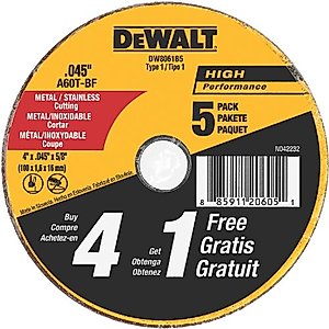 DEWALT Cutting Wheel, All Purpose, 4-Inch (DW8061B5)