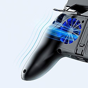 Mobile Phone Gamepad, Place in Table Dual Cooling Fans, Comfortable Touch for Smartphone Playing Games(5000mah)