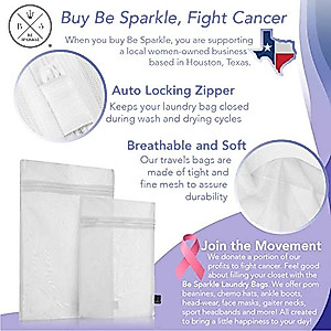 Be Sparkle Laundry Bag Mesh, Wash Bag for Delicates or Intimates Lingerie, Garment Bag, Bags for Delicate Clothes, Hosiery, Stocking, Underwear, Bra, Lingerie and Travel Bag with Zipper (Set of 2) 1M and 1S