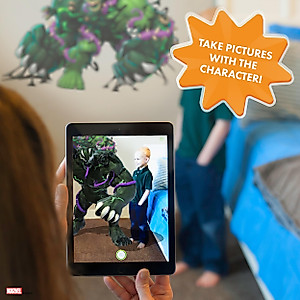 Wall Palz Marvel Venomized Hulk Wall Decals - Marvel Incredible Hulk Wall Decal - with 3D Augmented Reality Interaction - 18" Venom Symbiote Hulk Stickers Marvel Decor