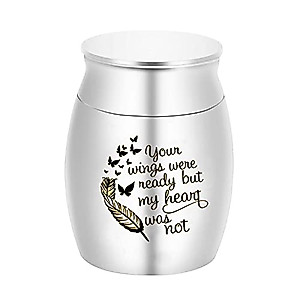 angel3292 Air Tight Pet Funeral Urn English Letters Metal Memory Box Pets Ashes Casket for Home Pet Memorial Urn Anti-Rust for Cats