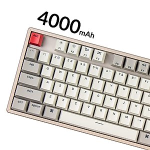 Keychron K8 87 Keys Tenkeyless Layout Wireless Bluetooth Mechanical Keyboard for Mac, Multitasking Type-C Wired Gaming Keyboard for Windows with Keychron Mechanical Brown Switch Aluminum Frame