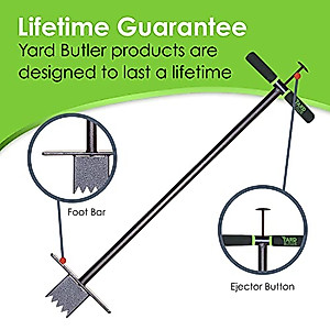 Yard Butler Sod Plugger turf cutter and grass plug tool for zoysia, St. Augustine, fescue, or centipede grass transplanting & repair - ISP-33