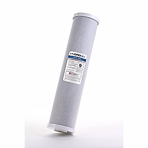 Hydronix CB-45-2005 Whole House, Commercial & Industrial NSF Coconut Carbon Block Water Filter, 4.5" x 20" - 5 Micron