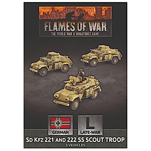 Flames of War: Late War German Waffen SS Sd Kfz 221 and 222 Scout Troop (GBX157)