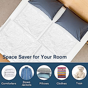 Vacuum Storage Bags, OFFSIR 16-Pack Vacuum Sealer Bags Space Saver Bags Compression Bags for Comforters Blankets Bedding,Vacuum Seal Bags for Clothes with Hand Pump-4 Jumbo,4 Large,4 Medium,4 Small