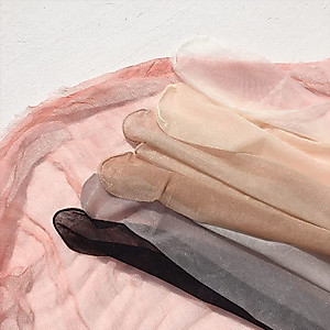 MKKJ 2Pairs Pearlescent Silk Stockings Sexy Nylon Pantyhose, Shiny Silky Ultra Thin Stockings, Glitter Stockings Womens Glossy Thin Tights (2PC*Skin)