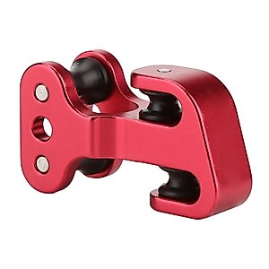 Archery Cable Slide, 3 Colors Aluminium Alloy Archery Compound Bow Cable Slide String Splitter Roller Glide (Red)