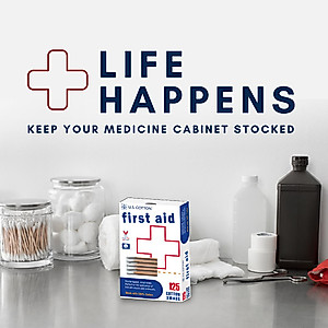 U.S. Cotton First Aid or Baby 100% Cotton Swabs, Wood Stick, 125 Count Boxes (Pack of 6 Boxes)