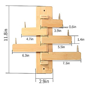 CatFairy Can Swing Wood Coat Rack Wall Hooks, Wood Wall Hooks Made of Pure Solid Bamboo, Robust, Beautiful and Personalized Wall Mounted Bathroom Towel Rack (Swivel Foldable Bamboo)