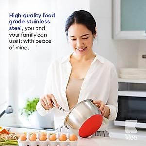 Klee 5-Piece Stainless Steel Colorful Mixing Bowls with Rubber Bottom, Set of 5
