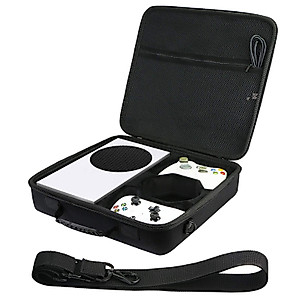 co2CREA Hard Travel Case Replacement for Xbox Series S Game Console Wireless Controller (Black Case)