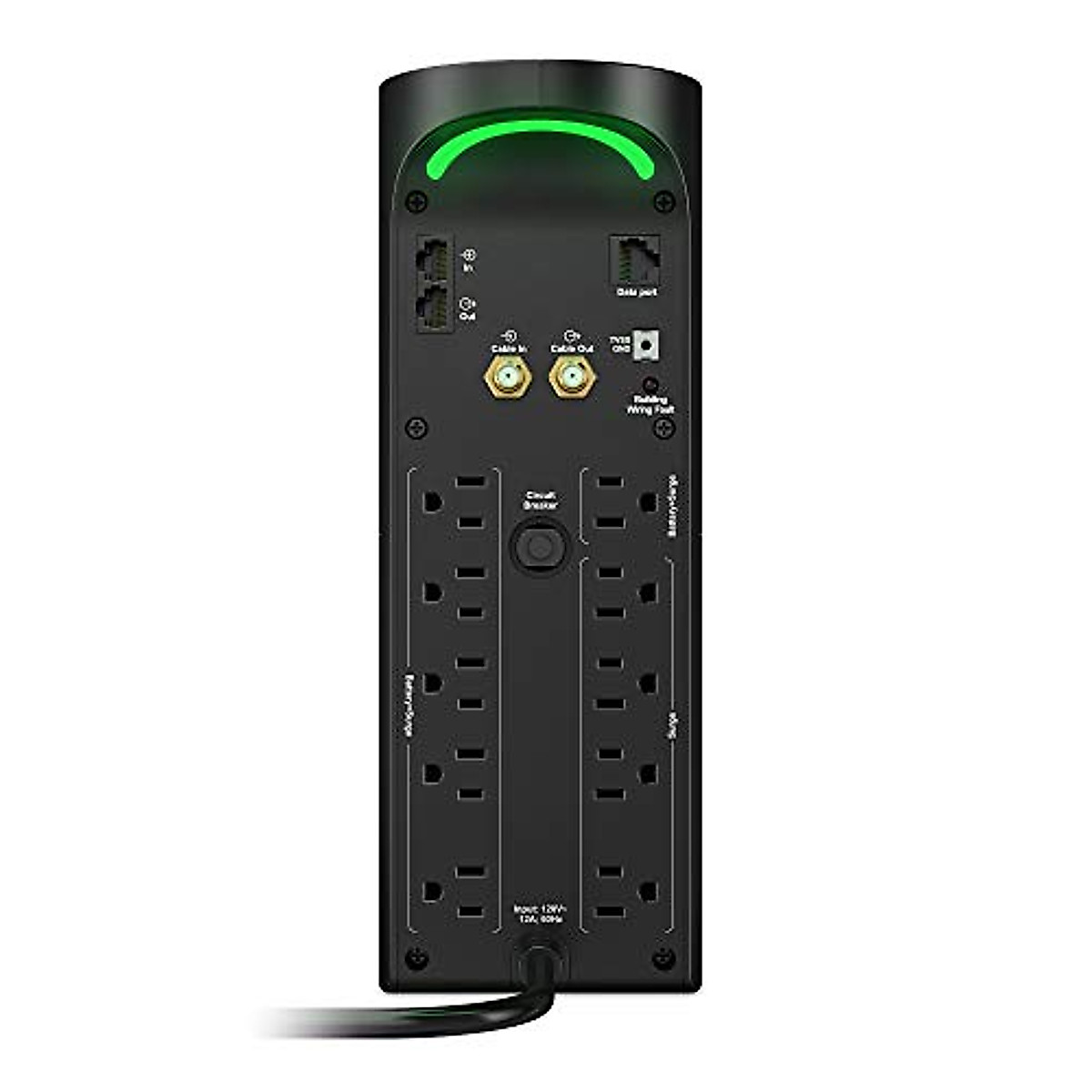 APC Gaming UPS, 1500VA Sine Wave UPS Battery Backup with AVR and (3) USB Charger Ports, BGM1500B, Back-UPS Pro Uninterruptible Power Supply, Midnight