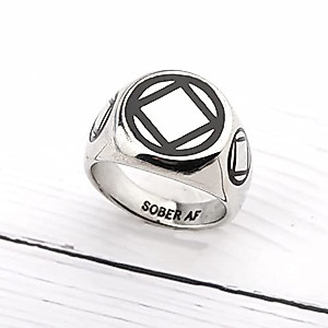 NA Rings Sobriety Gift Narcotics Anonymous Jewelry Recovery NA Narcotics Anonymous Gift Addiction Recovery Gift New Beginnings Gift (NA Ring 13)