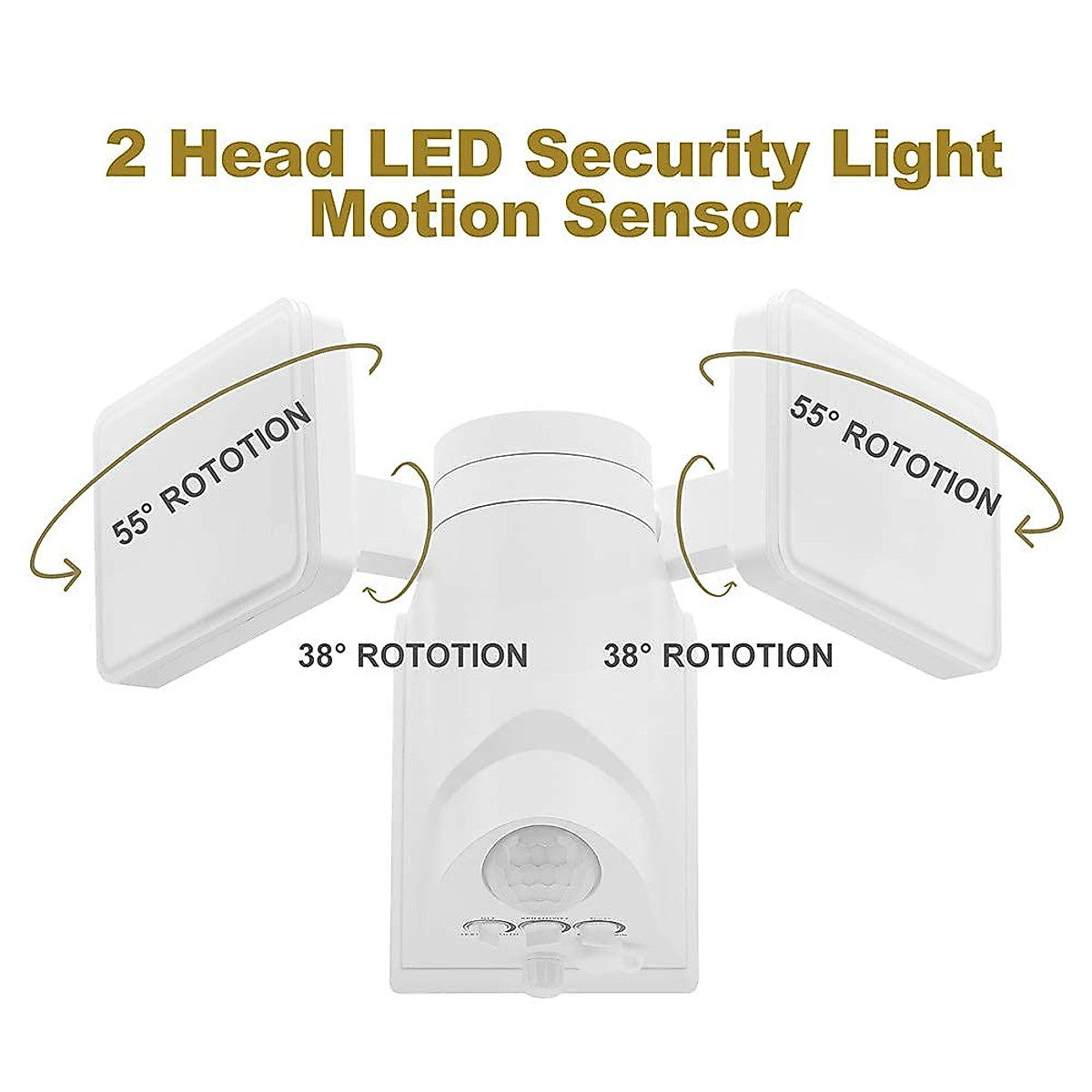 MKD Solar Outdoor Lights, LED Motion Sensor Outdoor Lights,10W/1200LM//5000K/IP44 Waterproof Solar Motion Lights Outdoor Solar Wall Lights Security Lights for Garden，Front Door, Backyard, Garage, Deck