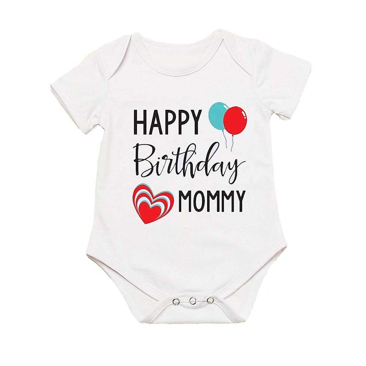 G-Amber Happy Birthday Mommy Baby Boys Girls Romper Bodysuit Infant Funny Jumpsuit Outfit 3-6Months