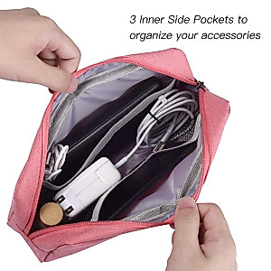 15.6 Inch Laptop Sleeve Case for Lenovo IdeaPad 3 3i/Lenovo ThinkPad E15/ Legion/Yoga 7i 16 inch/Flex 5, LG Gram 16", Dell HP Asus Acer Chromebook with Small Case, Pink