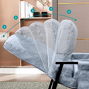 BALUS Adjustable Rocking Chair Lounge Children Chair, Modern Lounger Sofa,Lie or Sleep Lazy Chair, Internet Celebrity Single Rocker Chair,for Apartment/Bedroom/Balcony/Courtyard(Dark Grey)