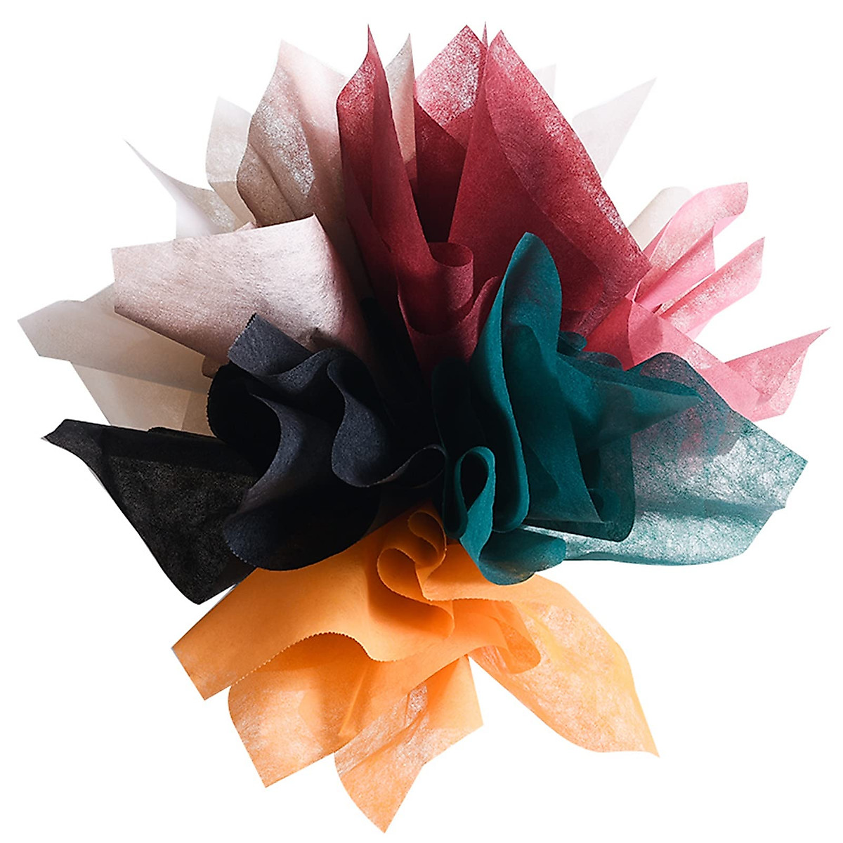 Korean Cotton Wrapping Flower Paper Non-Woven Floral Wrapping Paper 10 Sheets Florist Supplies Waterproof Flower Bouquet Wrapping Paper Floral Supplies for Fresh Flowers, 23.6x23.6 Inch (Khaki)