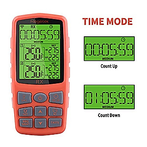 [Upgraded] Regetek Wireless Grill Thermometer BBQ Oven Smoker Thermometer, Remote Digital LCD Cooking Food Meat Thermometer for Stove Kitchen Dual Probe/Clock Timer Alarm/Backlight (500 Feet)