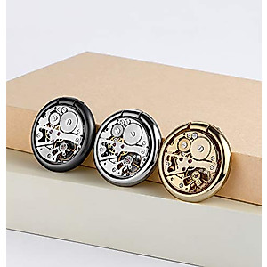 Mechanical Phone Ring Holder,Phone Holder Grip Ring Stand，Adjustable Kickstand，Finger Ring Stand 360°Rotation Metal Phone Ring Grip Kickstand Compatible with All Smartphone (Gold)