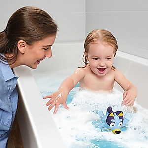 TOMY Toomies Bluey Swimming Bath Toy - Bluey Toys Includes Attached Seahorse Baby Toy and Swims on Back or Front - Toddler Bath Toys and Water Toys for Outdoor Play – Ages 18 Months and Up