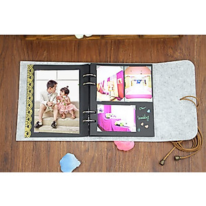 DIY Photo Album, Black Blank Page for Paste Book, Black Cardboard Photo Memory Book