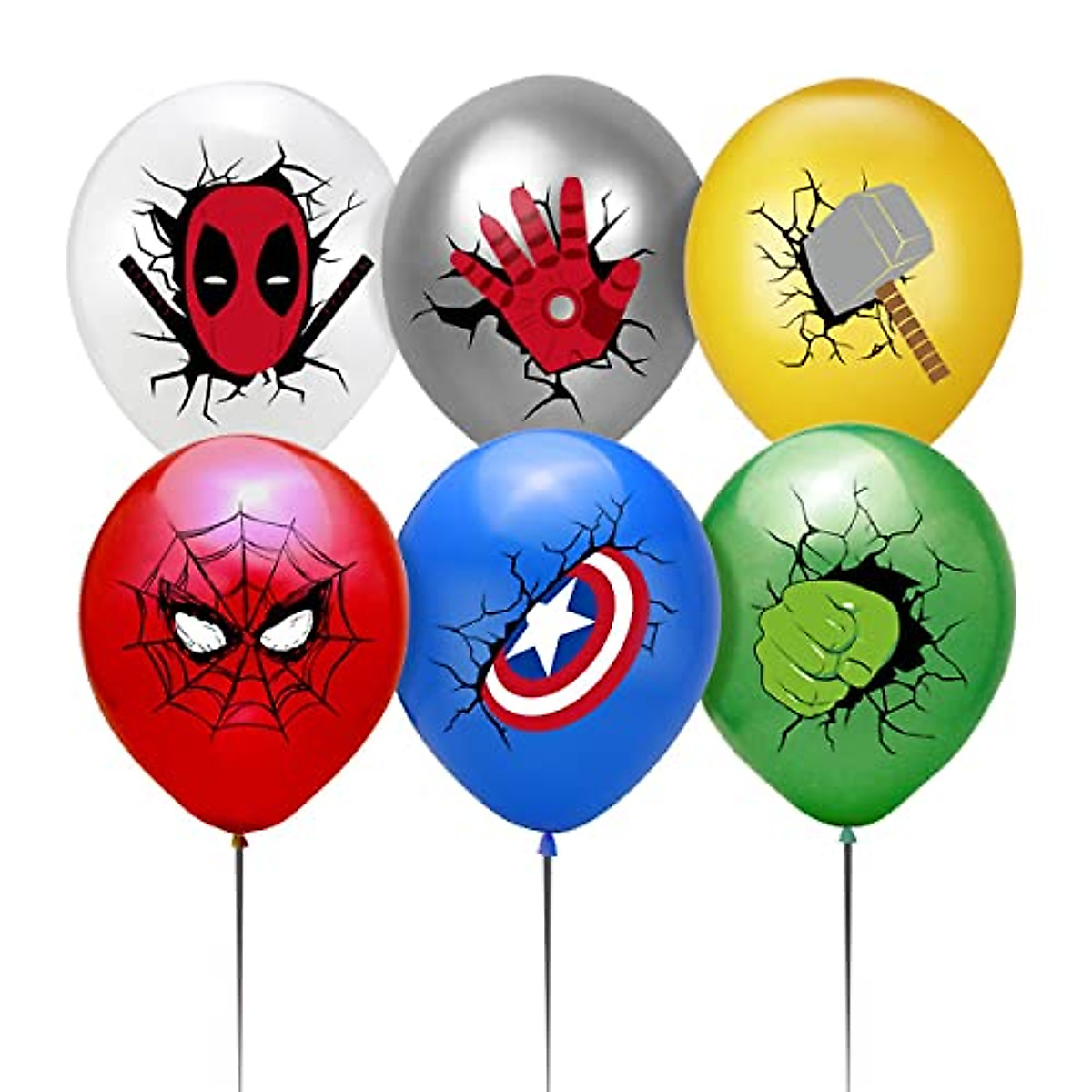 36 pcs Birthday Balloons For Superhero,Hero Theme Party Supplies Kid's Party Decorations.