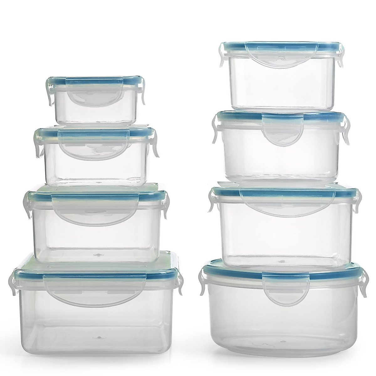 Plastic Food Storage Containers with Lids for use in Freezer Safe Food Storage Container Set and Large Food Storage Containers with Lids (16 piece Food Containers)