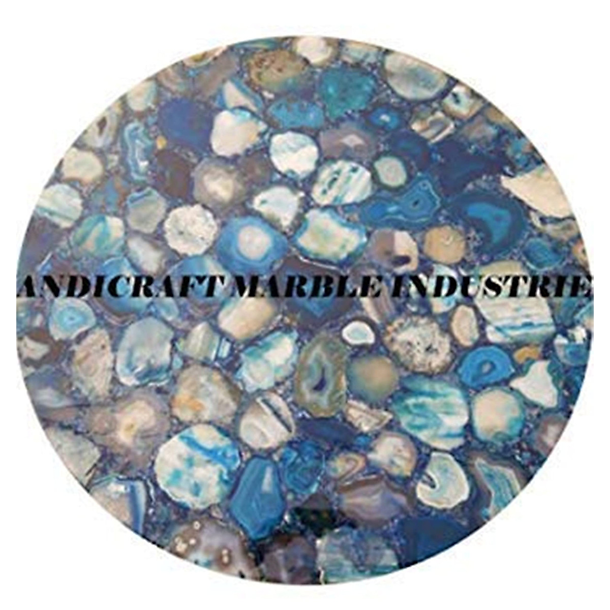 42" Inch Blue Agate Round Dinning Table Top, Agate Dinning Table, Stone Coffee Table, Agate Table Top, Agate Coffee Table, Agate Side Table Home Decor, Piece Of Conversation