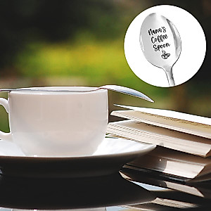 Nana's Coffee Spoon - Coffee Lover Stainless Steel Engraved Spoon Funny Gift for Mother's Day Christmas Birthday