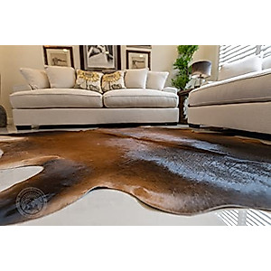 Sunshine Cowhides Genuine Mahogany Brown Cowhide Rug XL 6 x 7-8 ft. 180 x 240 cm