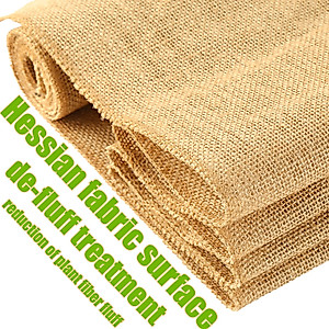 Burlap Table Runners 30x275cm丨Natural Rustic Decor for Weddings, Parties & Home Tablecloth丨Premium Jute Fabric Rolls丨Eco-Friendly Hessian Linens DIY Crafts by KENNUOCAT
