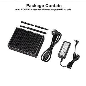 VENOEN Fanless Mini PC 6 Core i7 10710U with Win 11,Dual LAN Silent Portable Computer,HD 2.0/DP 4K Display,RS232 COM,USB-C,WiFi,BT 5.1,16GB DDR4 512GB M.2 SSD