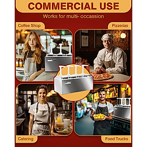 WantJoin Sauce Dispenser with 4 of 2.75 Quart/2.6 L Jars Stainless Steel Condiment Pump Station Commercial Ketchup Dispenser Pump Sauce Containers for Restaurant Salad Dressing Syrup Jam Salsa Sauce